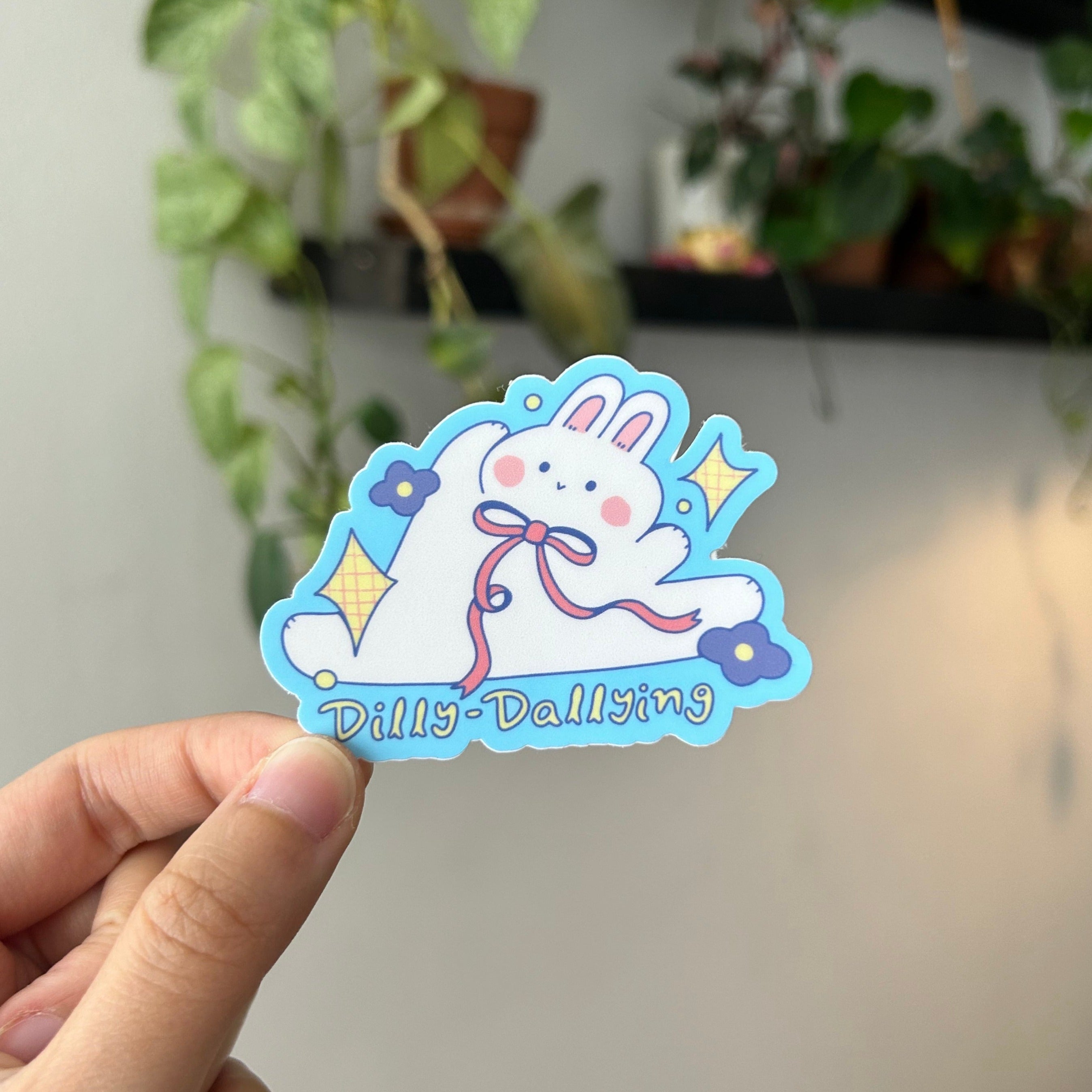 Dilly dally vinyl sticker | laptop water bottle decal sticker – Shooley