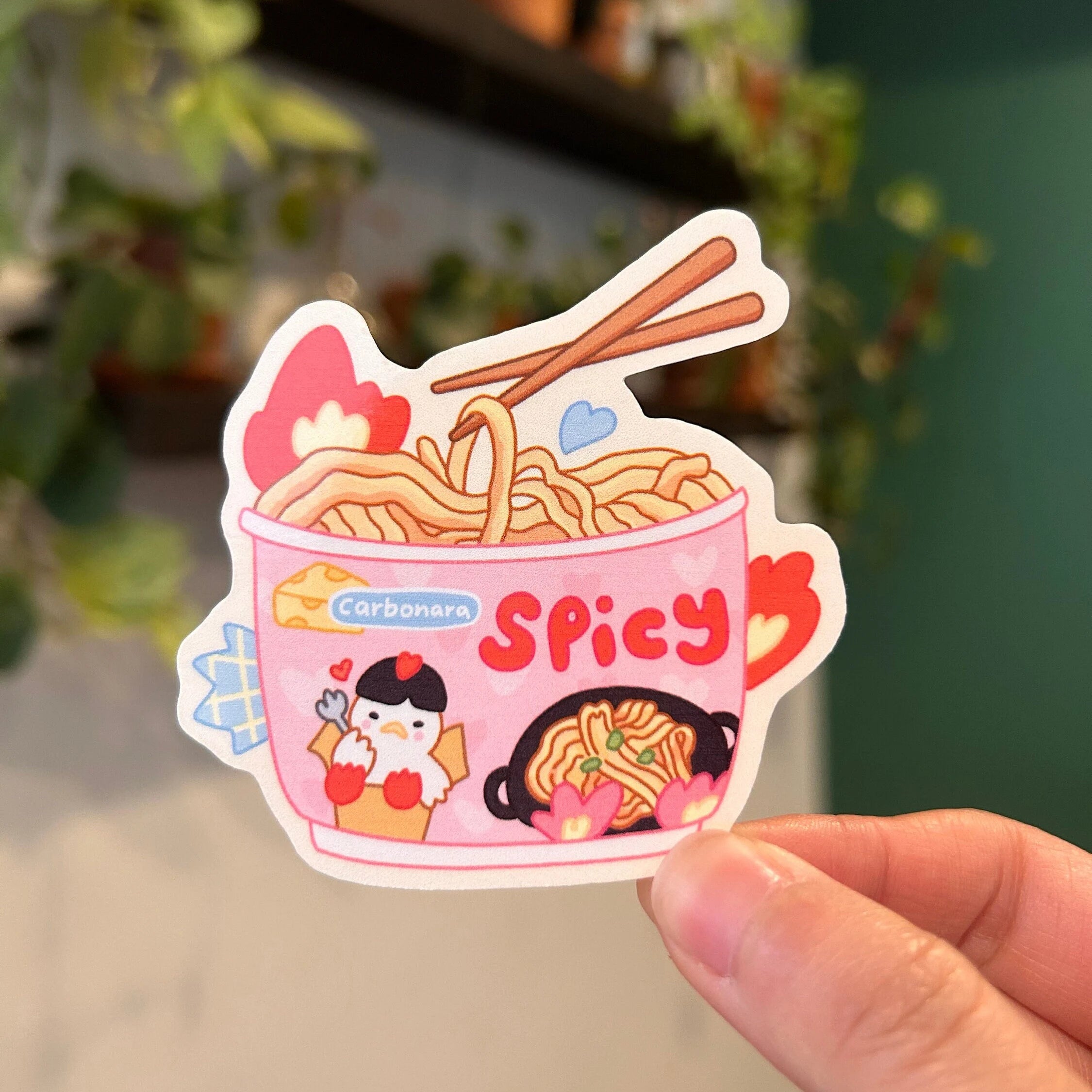 Spicy ramen vinyl sticker | laptop waterbottle decal sticker – Shooley